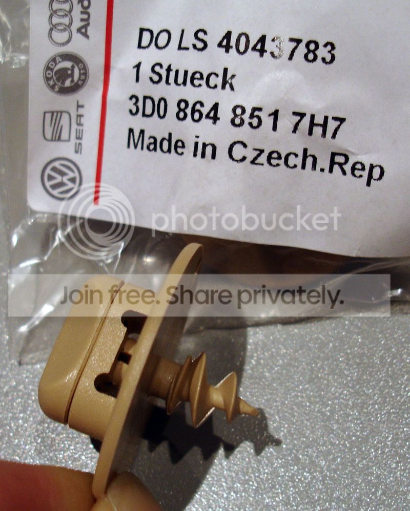 Floor Mat Retaining Device - repair component available | VW Vortex ...