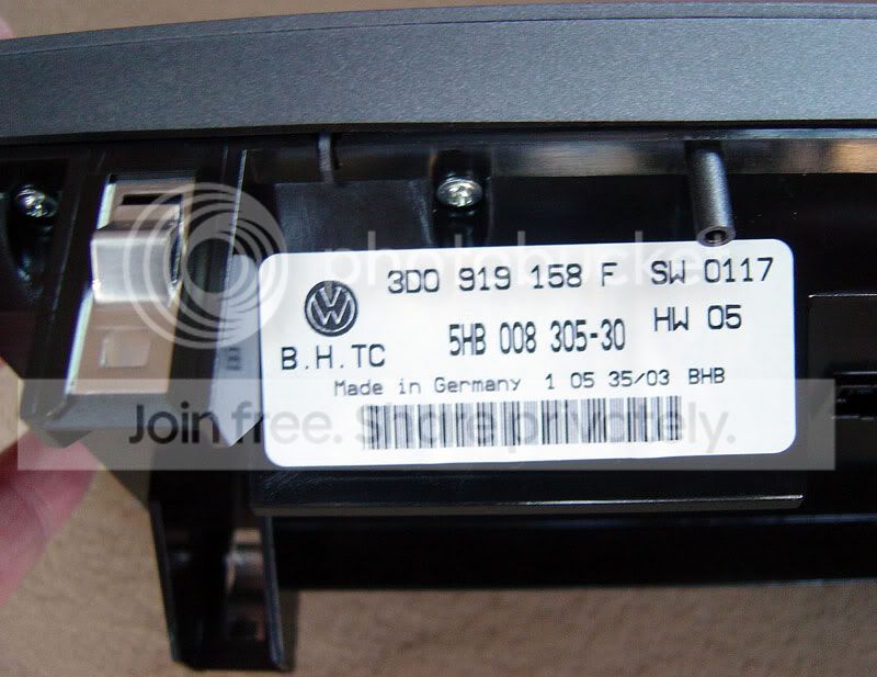 How to retrofit a rear climate control panel (Was: Bud's Phaeton for ...